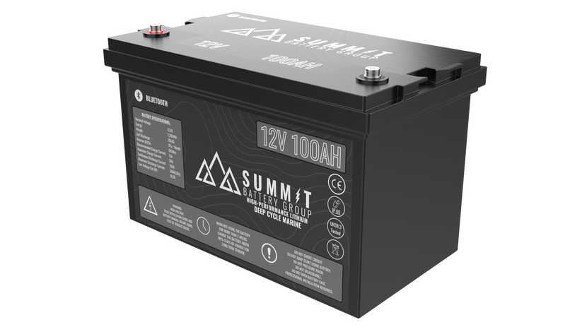 Summit Battery 12V 100AH Dual Purpose Marine Lithium Battery Kit ...